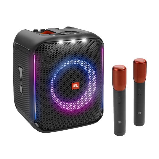 JBL PartyBox Encore Portable party speaker with 100W powerful sound built in dynamic light show included digital wireless mics and splash proof design